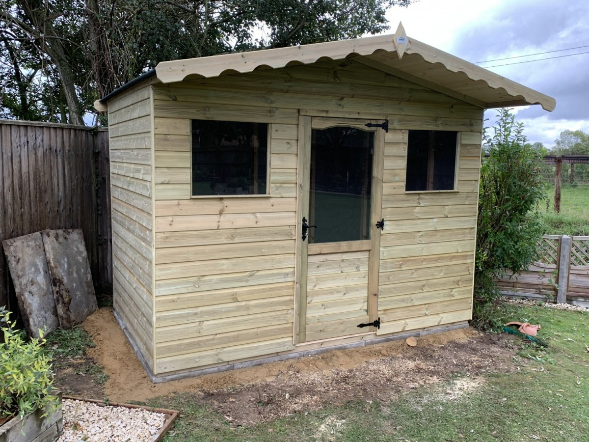 A Transverse Apex 2.4m x 1.8m Shed