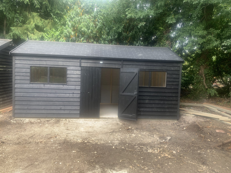 6m X 3m Black Barn Shed With A Ridge Height Of 3m 6m X 3m Black Barn Shed With A Ridge Height Of 3m
